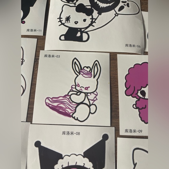 Sanrio | Accessories | Sanrionwot Goth Style Character Temporary Tattoo ...